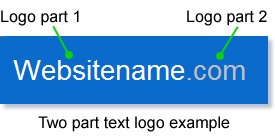 Plain text logo header.js