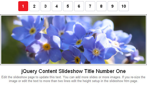 jQuery content slideshow setup